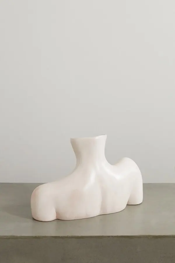 Anissa Kermiche Breast Friend Ceramic Vase In White - 40% Off