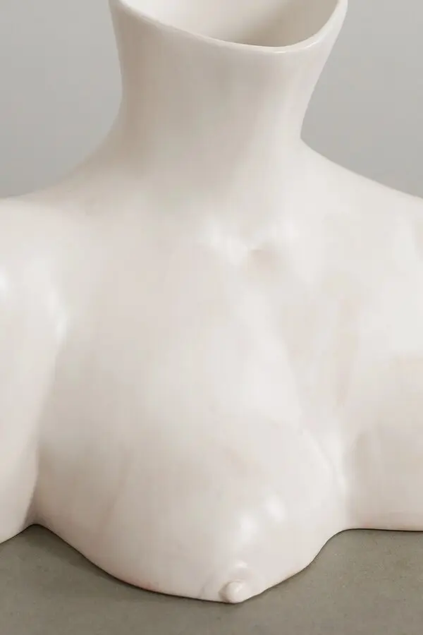 Anissa Kermiche Breast Friend Ceramic Vase In White - 40% Off