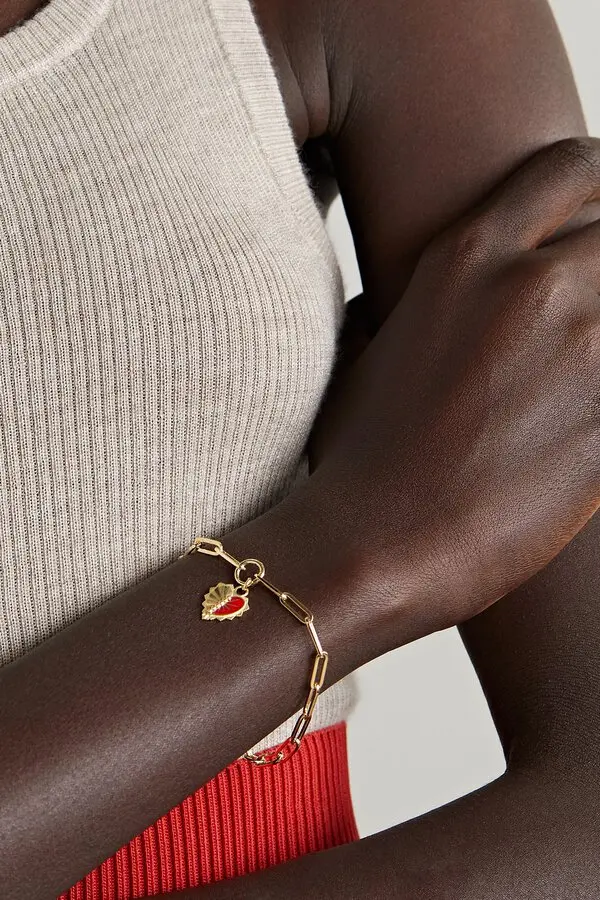 FOUNDRAE Reflection 18-karat And Enamel Bracelet