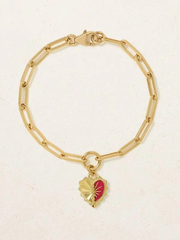 FOUNDRAE Reflection 18-karat And Enamel Bracelet - Gold