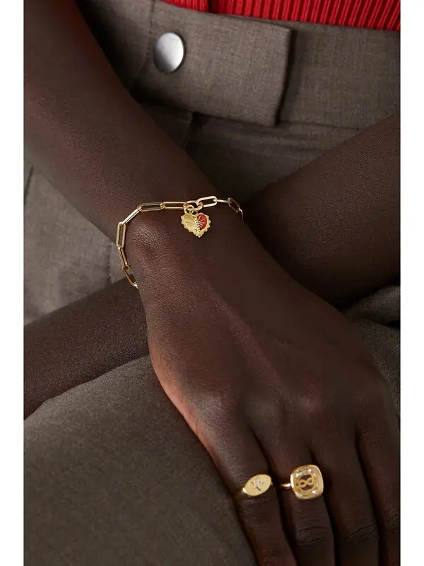 FOUNDRAE Reflection 18-karat And Enamel Bracelet