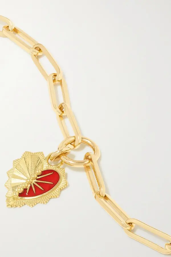 FOUNDRAE Reflection 18-karat And Enamel Bracelet