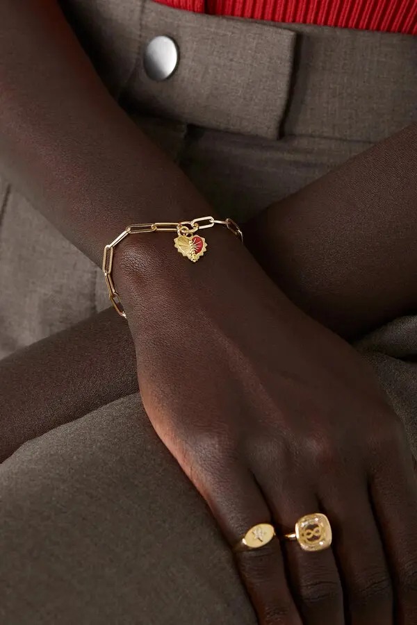 FOUNDRAE Reflection 18-karat And Enamel Bracelet