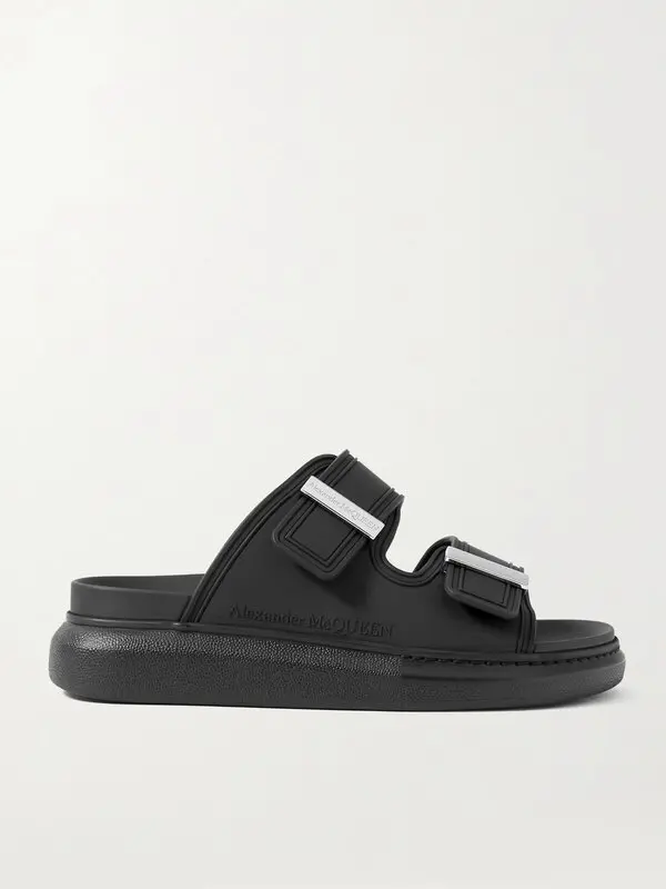 Alexander McQueen Rubber Hybrid Sandals - Black