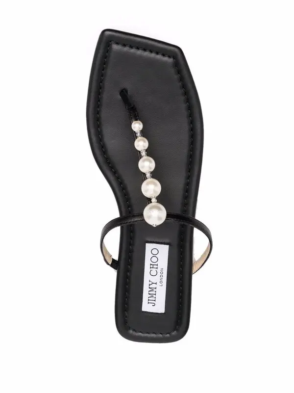 JIMMY CHOO Alaina Pearl-embellished Sandals