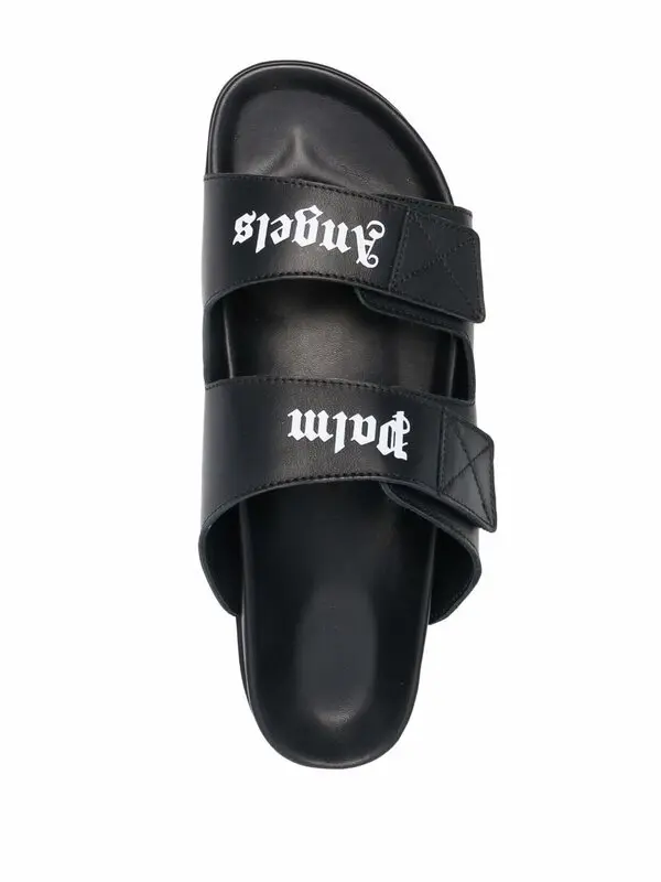 Palm Angels Logo Touch-strap Sneakers - Black