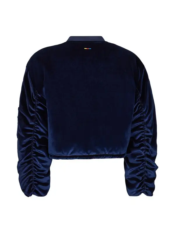 PYER MOSS Vevet-effect Bomber Jacket