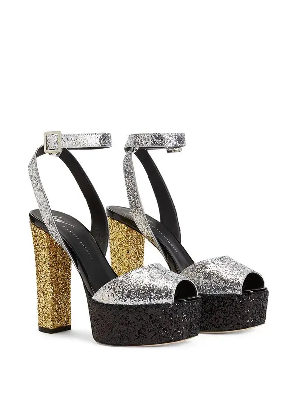 GIUSEPPE ZANOTTI 120mm Betty Glitter Platform Sandals