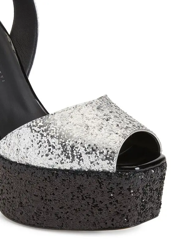 GIUSEPPE ZANOTTI 120mm Betty Glitter Platform Sandals