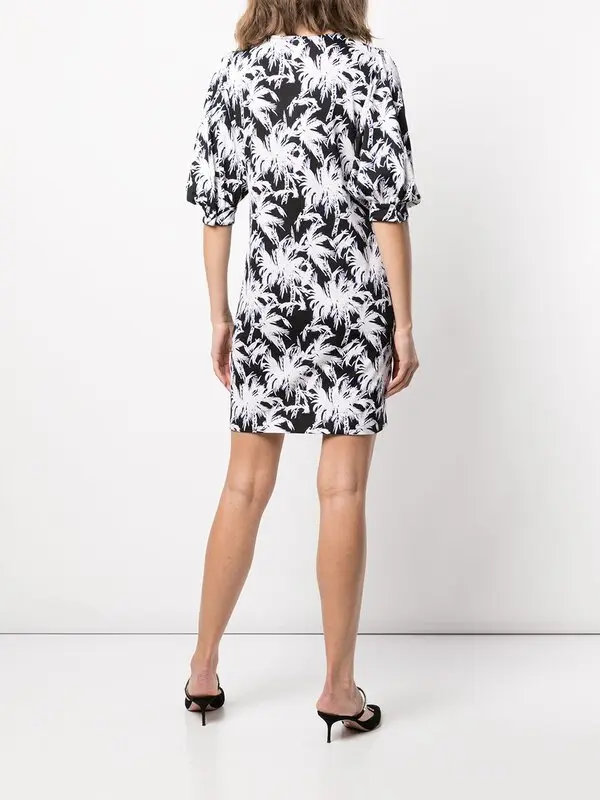Diane Von Furstenberg Noel Palm-tree Print Dress