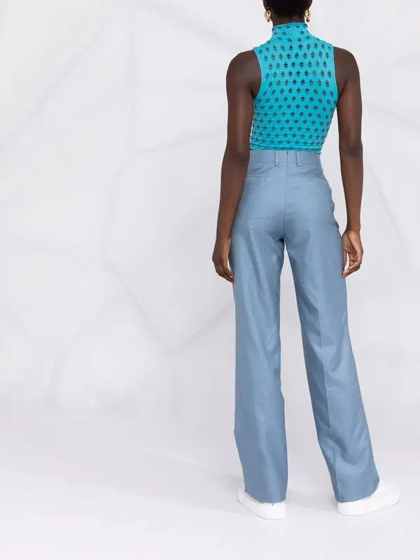 FERRAGAMO High-waisted Silk Trousers