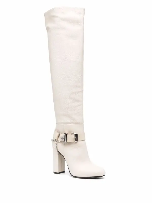 Philipp Plein Buckle-detail Knee-high Boots