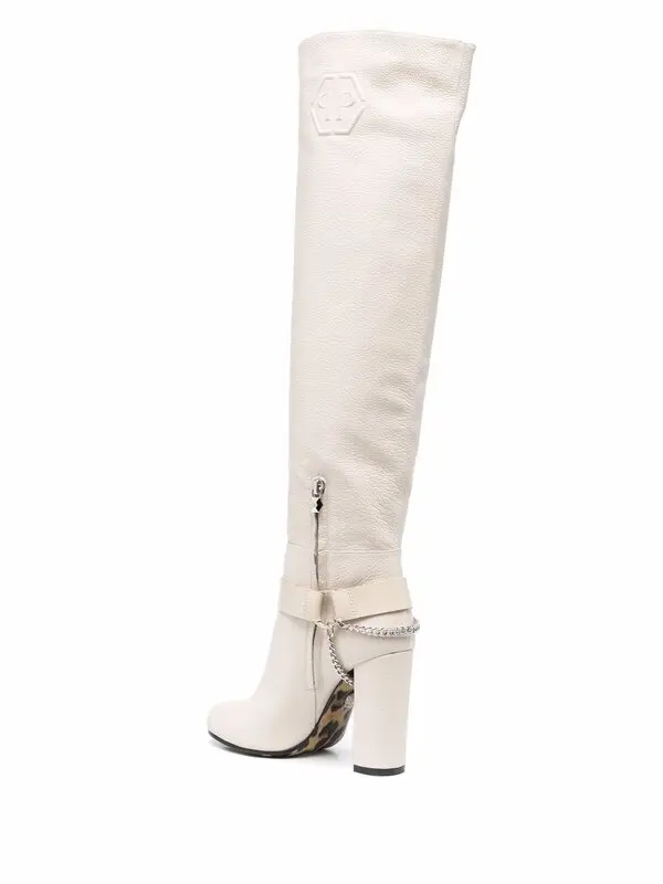 Philipp Plein Buckle-detail Knee-high Boots