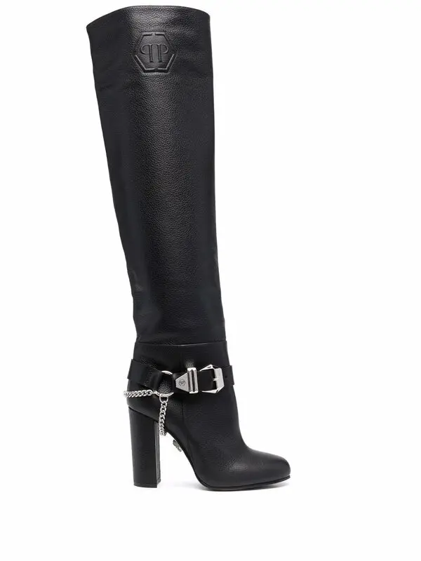 Philipp Plein Buckle-detail Knee-high Boots