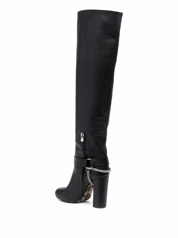 Philipp Plein Buckle-detail Knee-high Boots