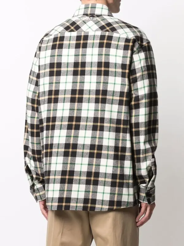 COUNTY OF MILAN Feather Checked Shirt - Neutrals