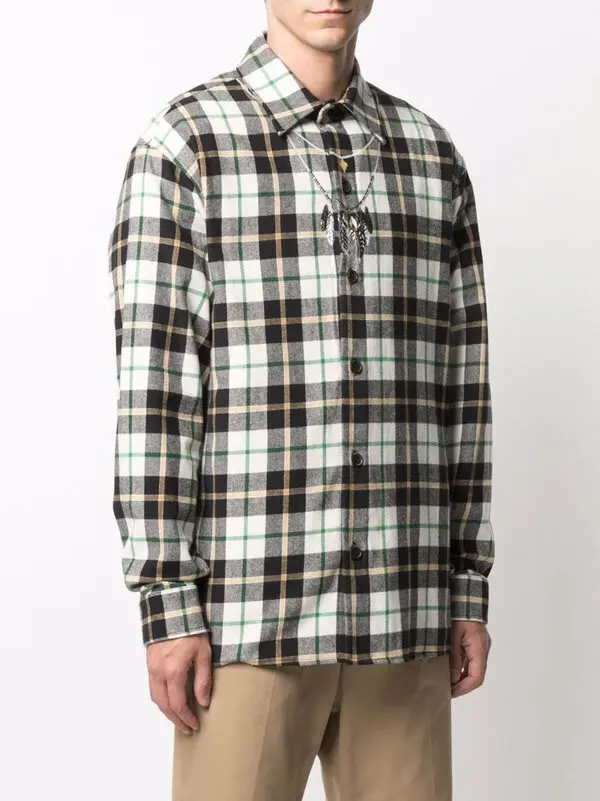COUNTY OF MILAN Feather Checked Shirt - Neutrals