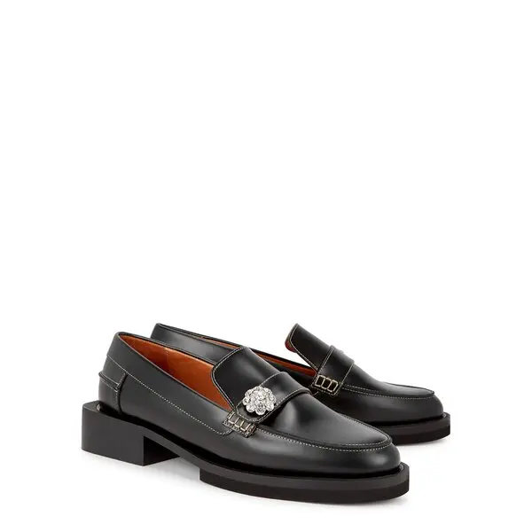GANNI 40 Leather Loafers