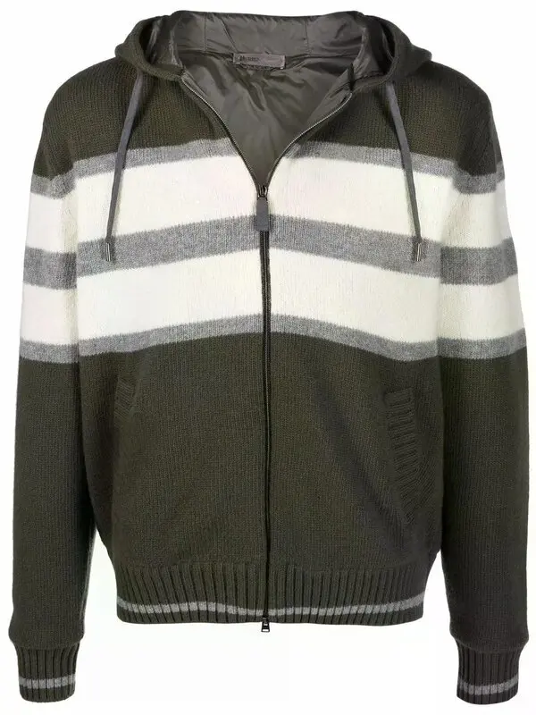 Herno Zipped Hooded Cardigan