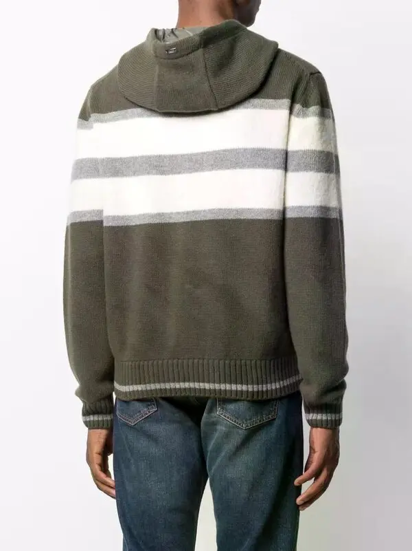 Herno Zipped Hooded Cardigan