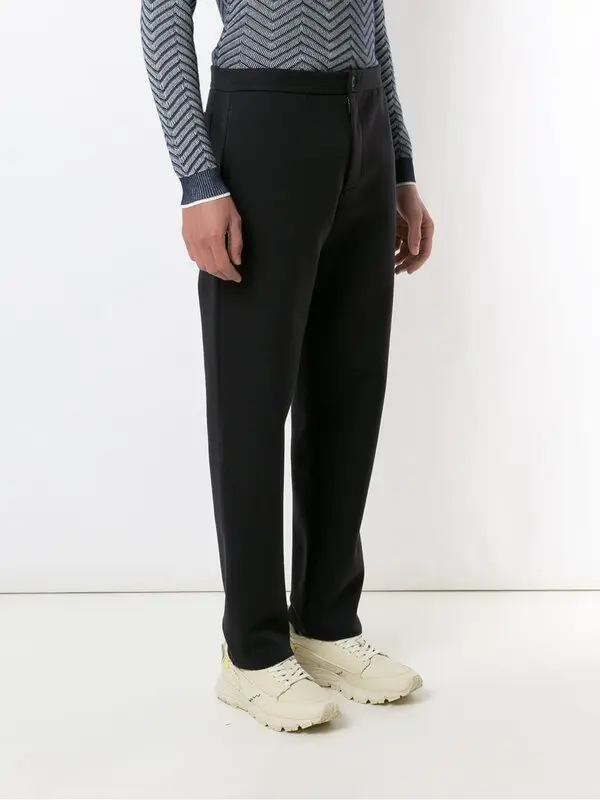 Giorgio Armani Straight-Leg Trousers In Black - 76% Off | Editorialist