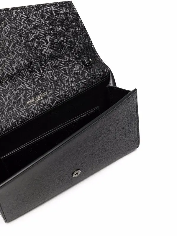 Saint Laurent Envelope Leather Clutch Bag