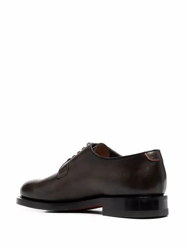 Santoni Leather Derby Shoes - Brown