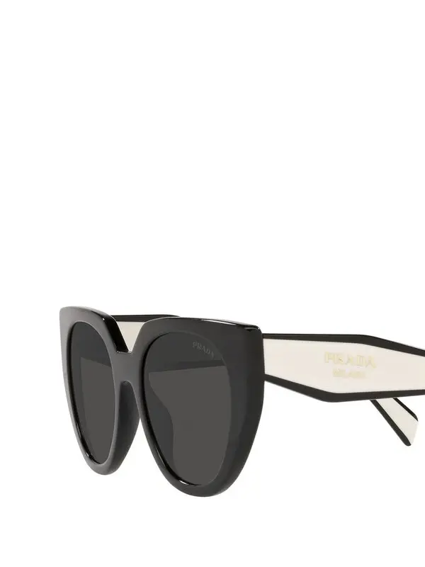 Prada Bicolour Cat-eye Sunglasses - Black