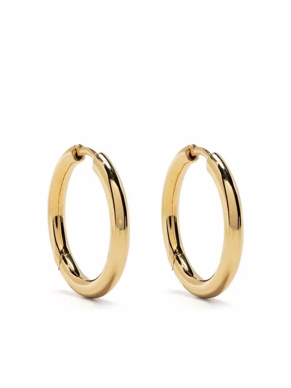 Tom Wood Medium Hoop Earrings - Gold
