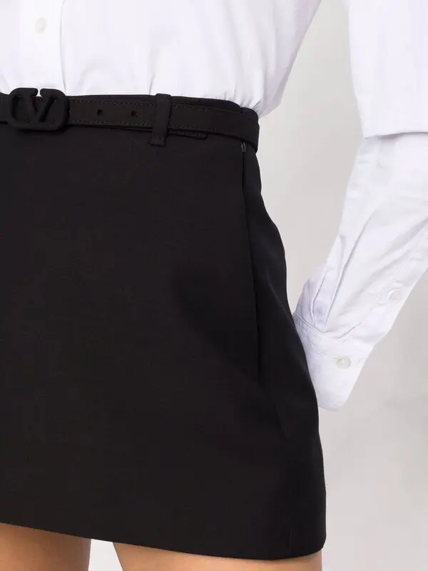 Valentino Garavani High-waisted Belted Skirt