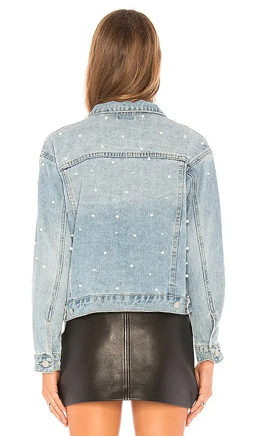 Superdown Pearl Embellished Denim Jacket