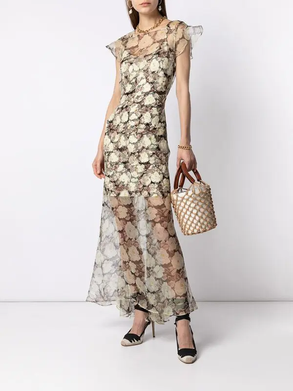 sofia silk dress Betsy & Adam Women's Off-The-Shoulder Long Dress - Blue