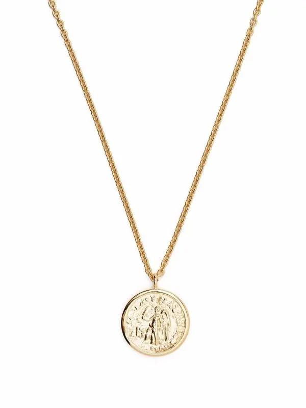 Tom Wood Angel Coin Pendant Necklace - Gold