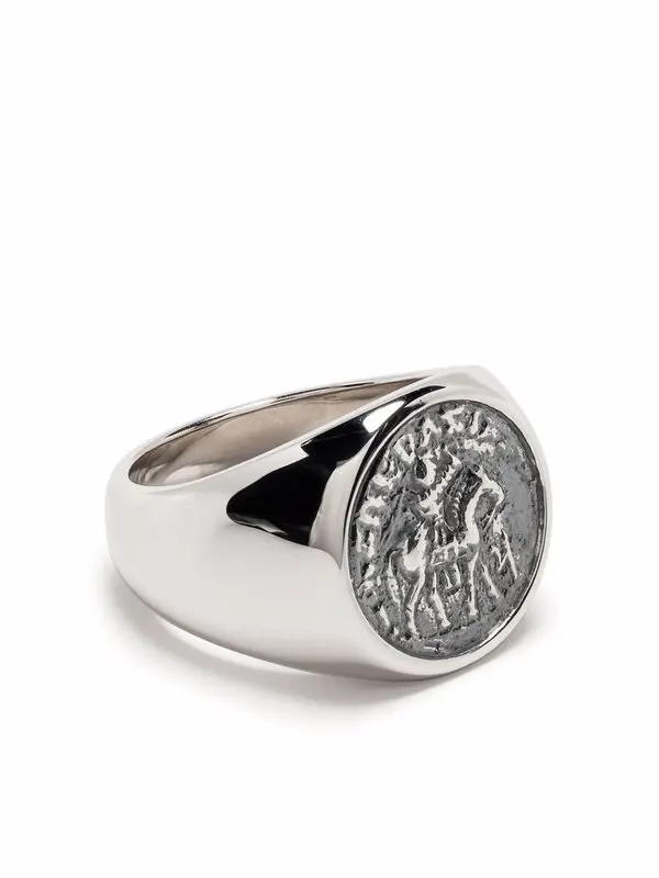 Tom Wood Alexander The Great Coin Signet Ring - Silver