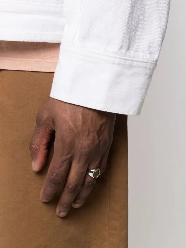 Tom Wood Lizzie Olive Quartz Ring - Silver | Editorialist