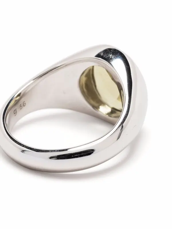 Tom Wood Lizzie Olive Quartz Ring - Silver | Editorialist