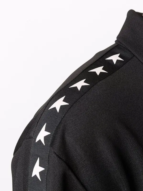 GOLDEN GOOSE Logo-print Zip-fastening Sweatshirt - Black