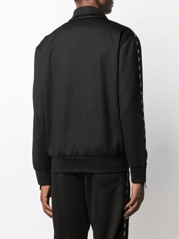 GOLDEN GOOSE Logo-print Zip-fastening Sweatshirt - Black