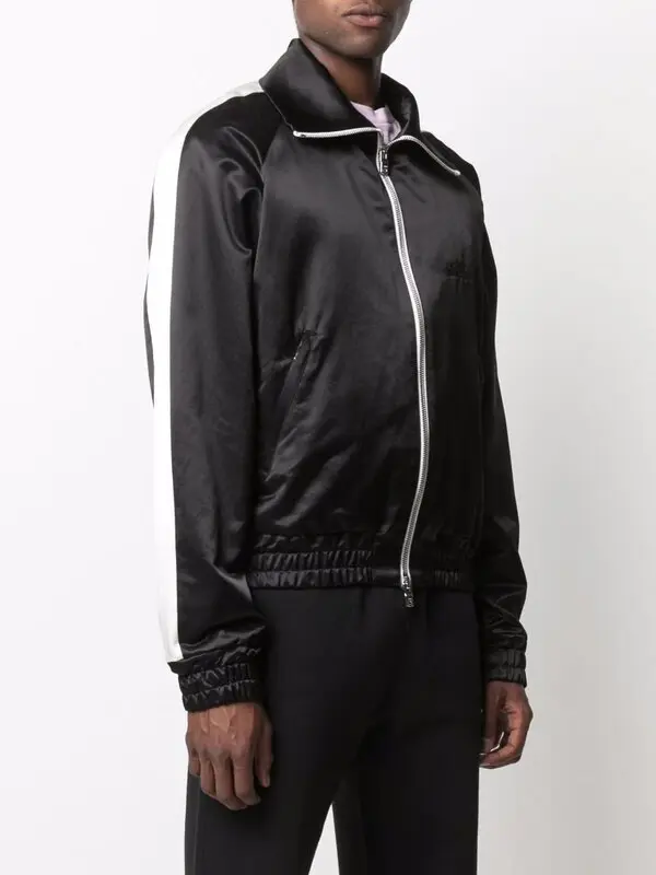 Amiri Zip-up Satin Track Jacket - Black
