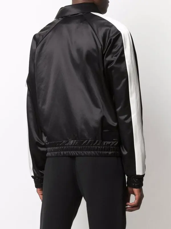 Amiri Zip-up Satin Track Jacket - Black