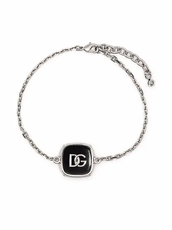 Dolce & Gabbana Logo Plaque Bracelet - Silver