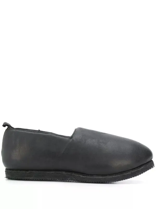 Guidi Plain Chunky-style Loafers - Black