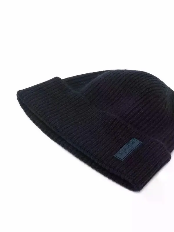 Giorgio Armani Cashmere-knit Beanie - Blue