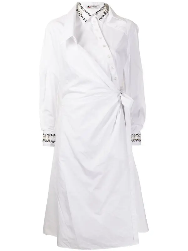 Ports 1961 Asymmetric-shirt Wrap Dress