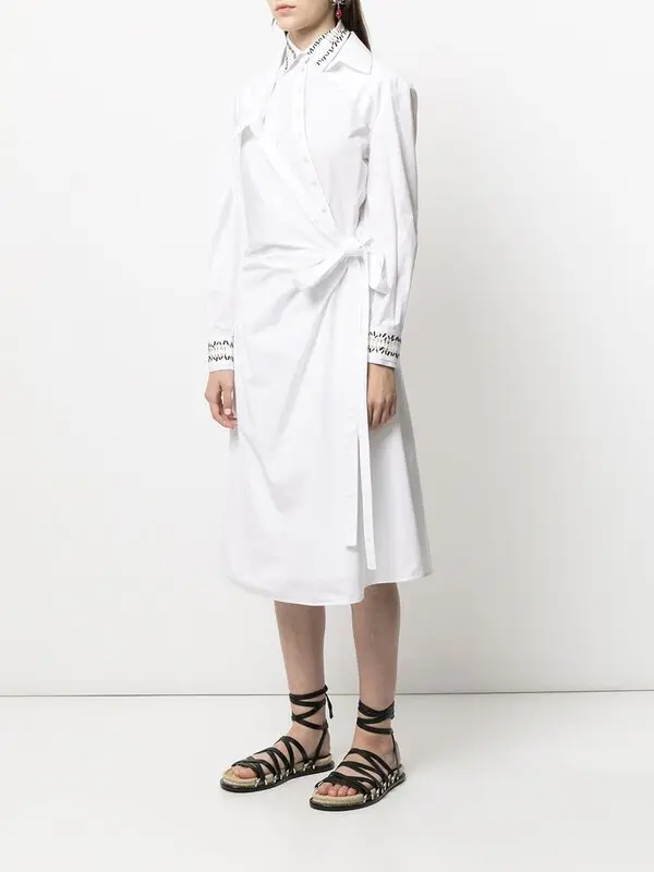 Ports 1961 Asymmetric-shirt Wrap Dress