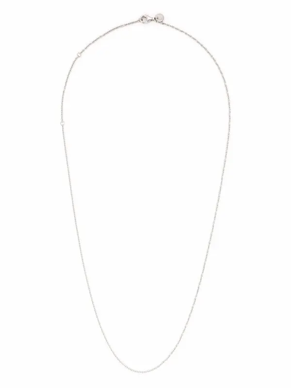 Tom Wood Rhodium-plated Sterling Rolo Chain - Silver