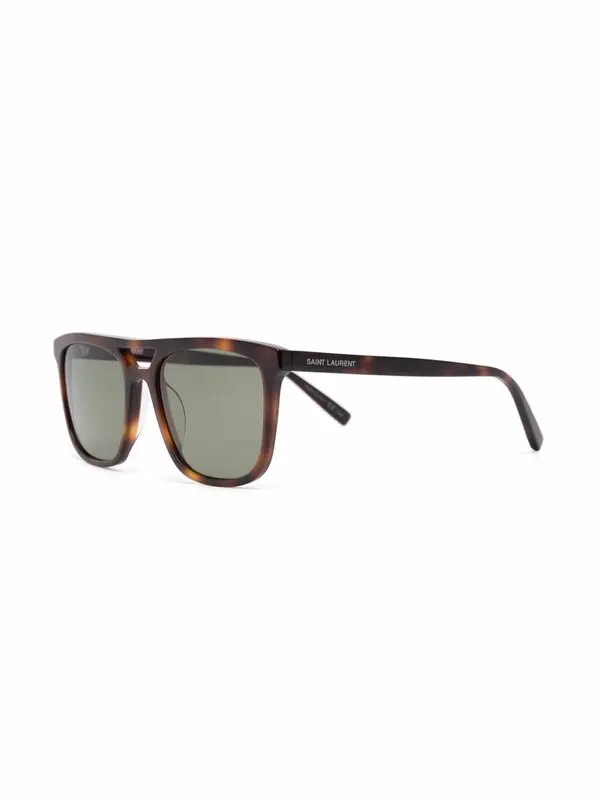 Saint Laurent Tortoiseshell Square Frame Sunglasses