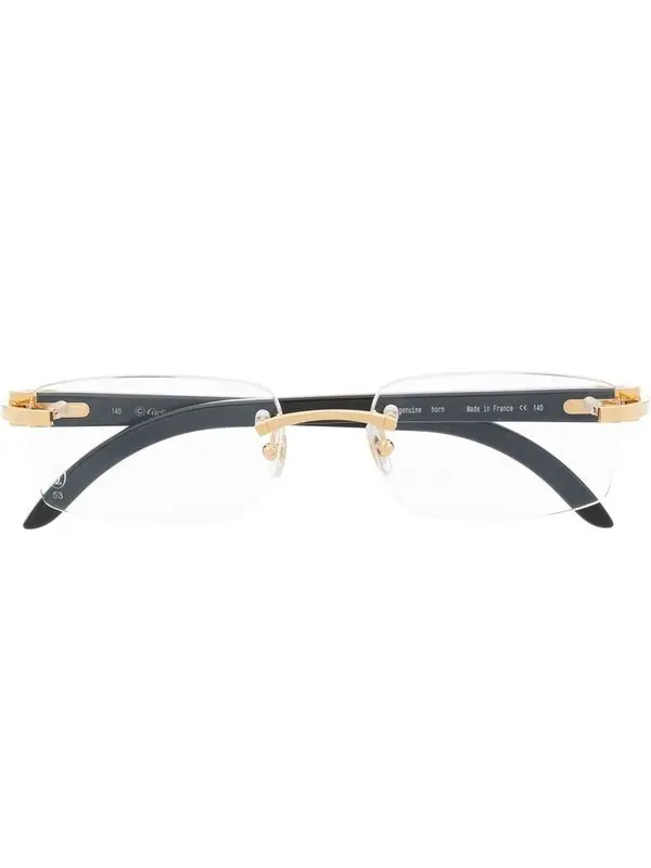 CARTIER Rectangle-frame Glasses - Black