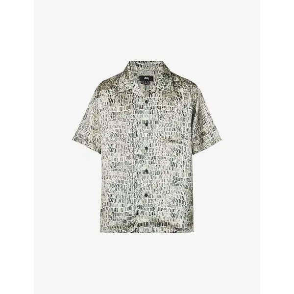 トップス Stussy Crocodile Print Silk Shirt StüSsy Crocodile-Print Relaxed-Fit Silk Shirt - One-Color