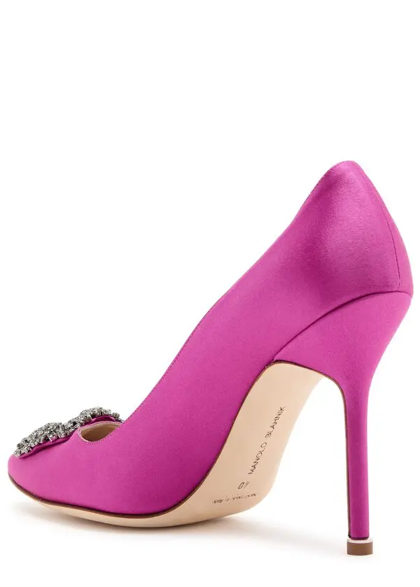 Manolo Blahnik Hangisi 105 Pumps - Fuchsia